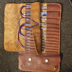 Black Leather Needle Book Needle Storage in Leather and Felt - Etsy