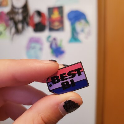 Best Bi Hard Enamel Pin Lapel Pin Brooch Badge Flair Lgbtq - Etsy