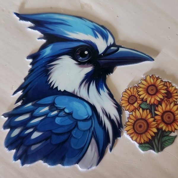 Blue Jay Sticker, Bird Decal, Phones, Laptops, Computers, Gift for Him ...