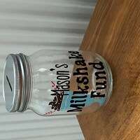 Handmade Driving Lesson Fund Money Saving Jar Piggy Bank Money Box ...