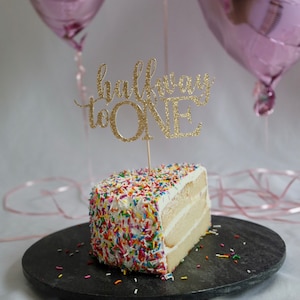 Halfway to One Glitter Cake Topper, Baby Birthday - Etsy
