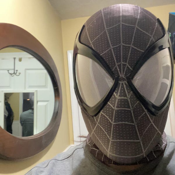 Spider Man 2 Black Mask, Amazing Spider Man, Cosplay, Halloween Gift, Tasm 2 Mask, With Face ...