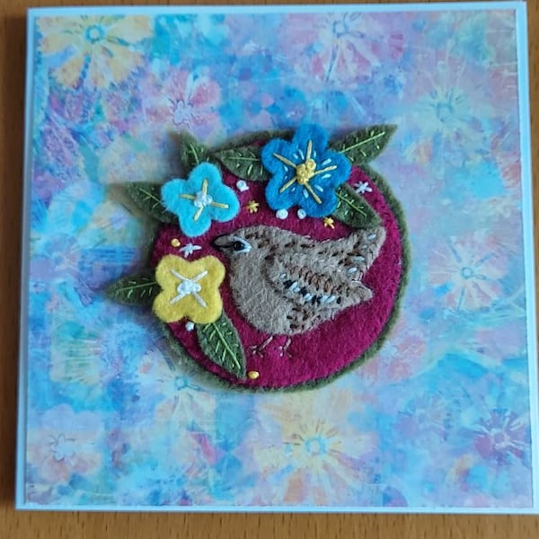 Wren Brooch Felt Craft Kit - Beginner DIY Craft Set - Gift for Bird ...