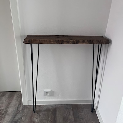 Live Edge 4 Legs Console Table With Hairpin Legs Rustic - Etsy UK
