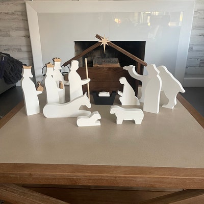 Rustic Handmade Wood Nativity Stable - Etsy