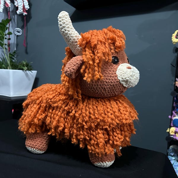 Highland Cow Crochet Pattern, Amigurumi Cow Crochet Pattern, Amigurumi ...