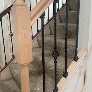 Satin Black Gothic Iron Balusters 9/16 Hammered - Etsy