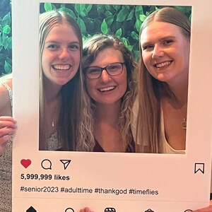 Personalized Selfie Frame, Instagram Frame, Printed, Photo Booth Prop ...