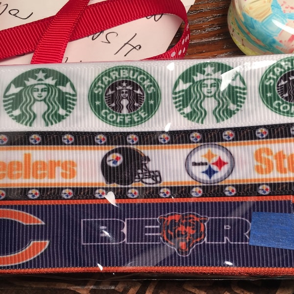Pittsburgh Steelers Grosgrain Ribbon-1" Steelers Ribbon-3 or 5 Yards ...