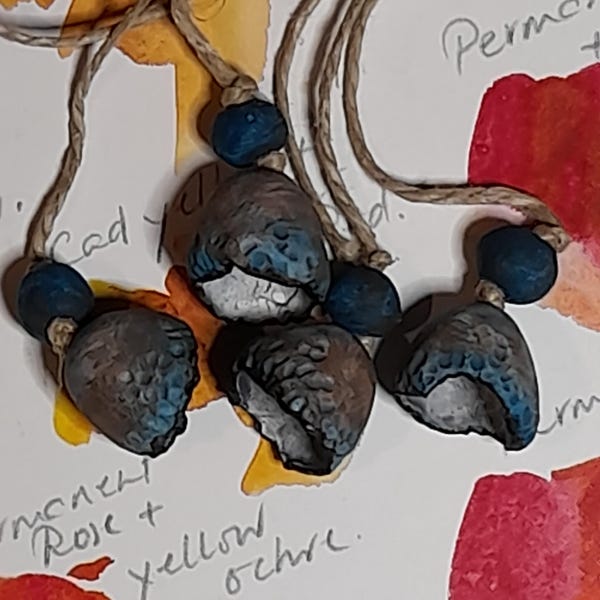 Antique Victorian Vulcanite Carved Chain Link Panel Black Bead Mourning ...