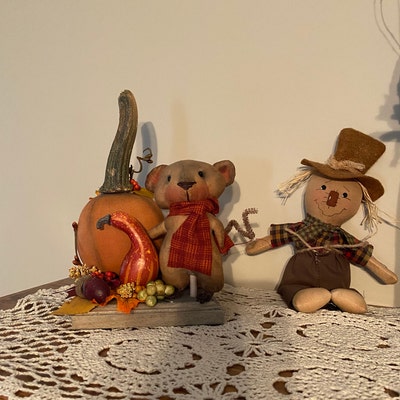 Primitive Bunny Rabbit-folk Art Bunny-irish Bunny-plush Bunny-vintage ...