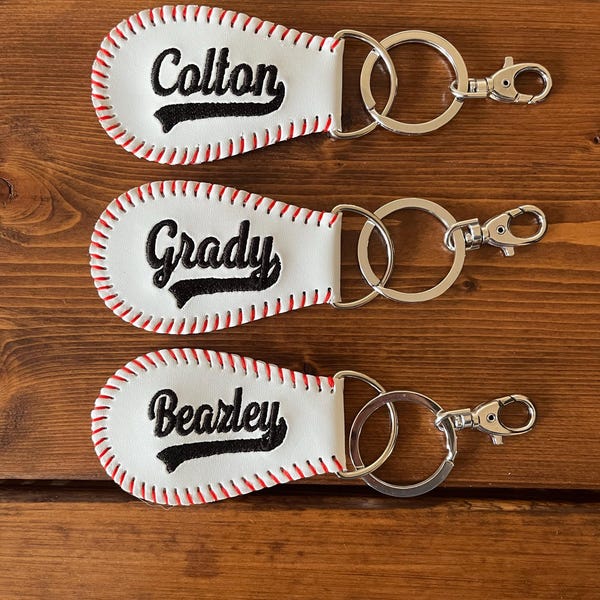 Personalized Baseball Keychain - Etsy