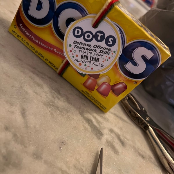 DOTS- Defense, Offense, Teamwork, Skills Team Treat Tag - Etsy