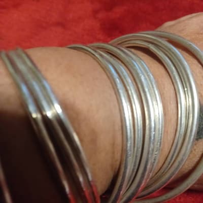 Stacking Bangle in Sterling Silver, Sterling Silver Bangle Set, Set of ...