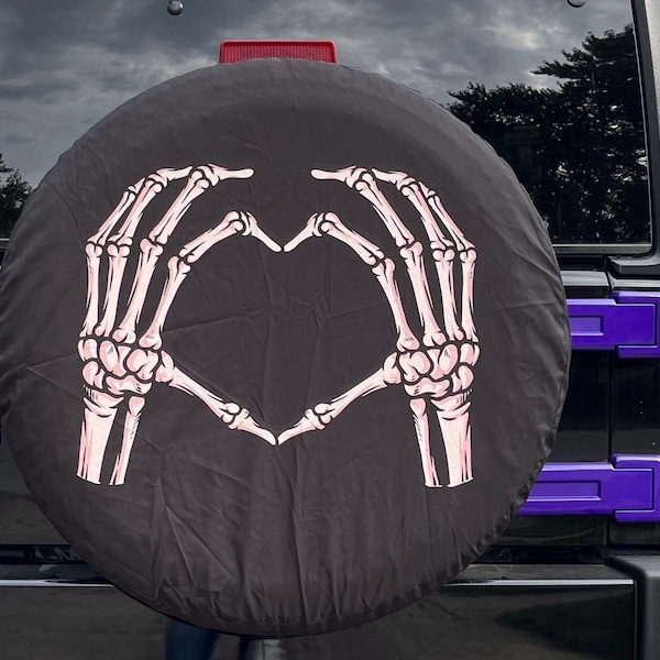 Spare Tire Cover With Messy Bun and Heart Shaped Glasses Design, Girly ...