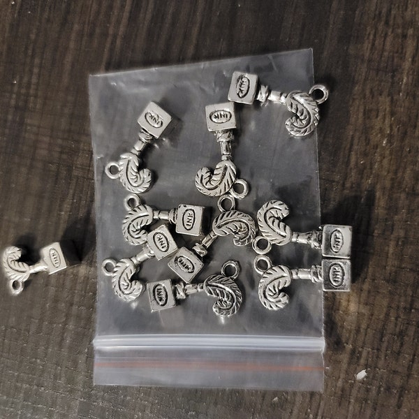 10 Ink and Quill Charms 20mm Antiqued Silver Plated Pendants SC0029882 ...