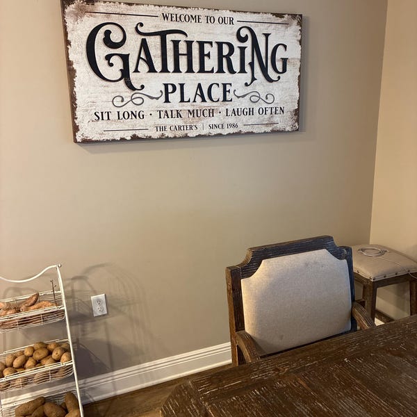 The Gathering Place Kitchen Decor | Gather Sign Decor | Kitchen Wall ...