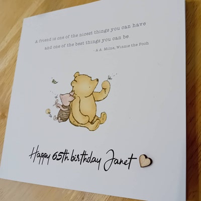 Handmade Condolence Sympathy Sentiment Bereavement Winnie the Pooh ...
