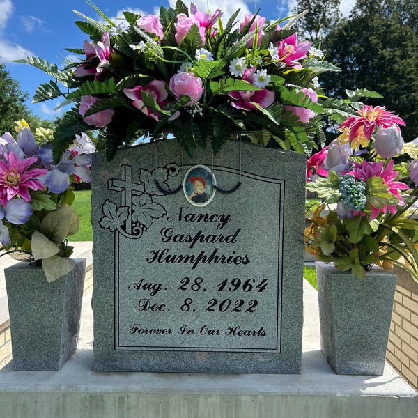 Handmade Purple Cemetery Saddle Spring Cemetery Flowers Cemetery ...