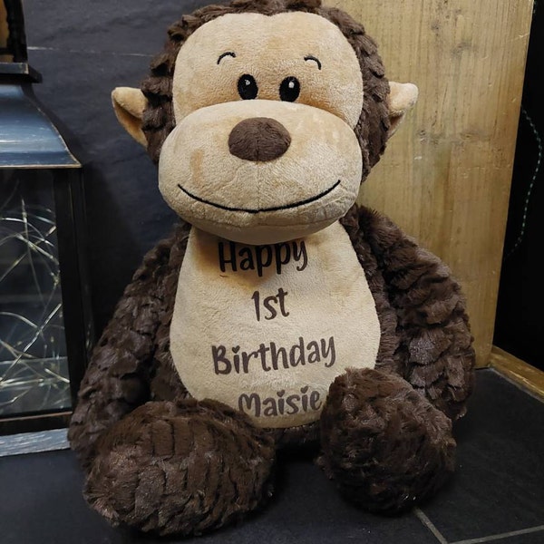 Personalised Keepsake Comfort Monkey | Personalised Teddy | Memorial ...