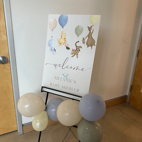 Winnie the Pooh First Birthday Decorations. Classic Pooh Board Cutout ...