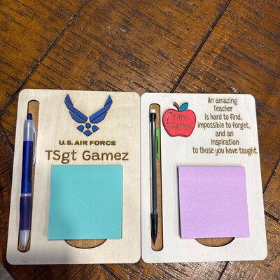 Sticky Note & Pen Holder Template SVG/ Blank Customizable Post It ...