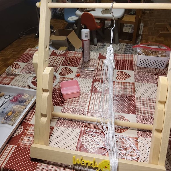 Macrame Workstation / Macrame Pedestal / Macramè Support / Macrame ...