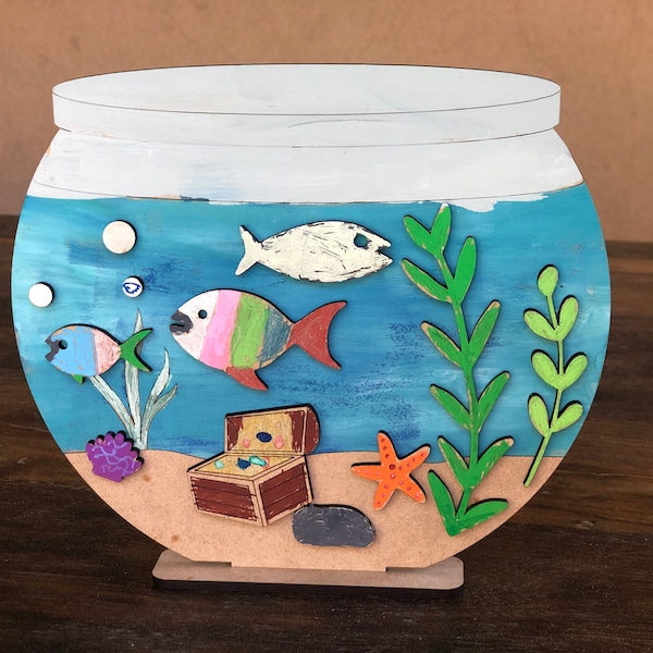 LASER FILE - Fish Bowl Kid Craft - Instantly Download a File to Make ...