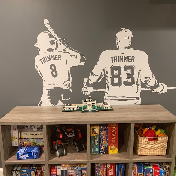 Baseball Wall Decal - Custom Name Baseball Wall Decor - Wall Art ...