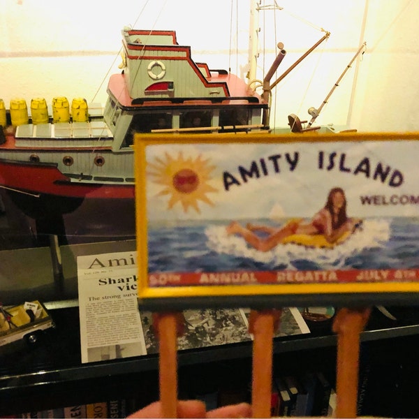 Jaws Billboard Amity Island Sign - Etsy