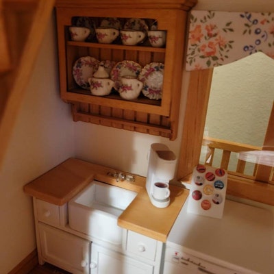 Dollhouse Miniature 1:12 Wood Display Cupboard Cabinet Shelf - Etsy