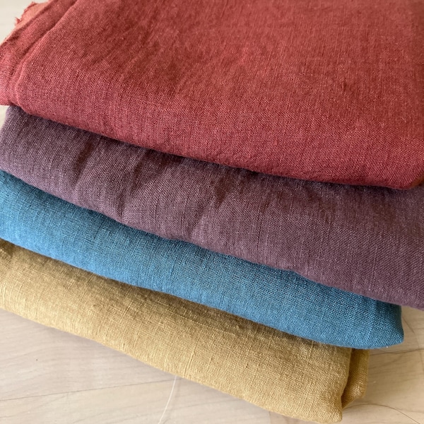 100% Washed Linen - Soft Organic Fabric by the Yard for Quilting ...