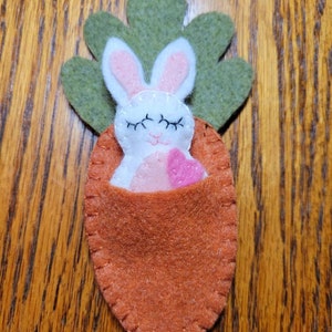 FELT RABBIT PDF Pattern 'rosie Rabbit' Easter Ornament Hand Stitched ...