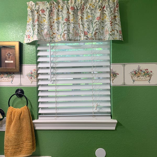Wildflower Valance: Botanical Country Farmhouse Kitchen Curtain - Etsy