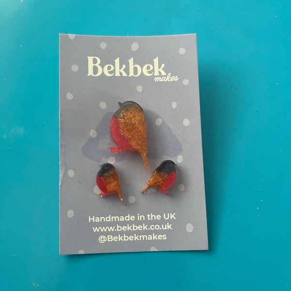 Robin Red Breast Reusable Silicone Mould for UV Resin - Christmas Robin ...