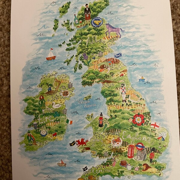 Multi Pack Postcards, Map Postcards, Illustrated Map, Map Art - Etsy