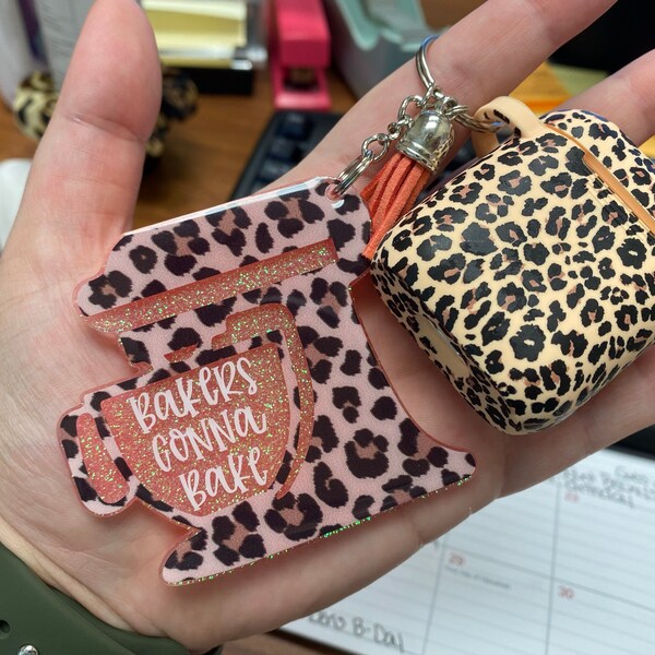Customizable Bakers Gonna Bake Glitter Keychain | Kitchen Mixer ...