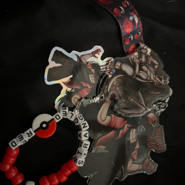 Creepypasta — Strangled Red Acrylic Charm(s) W/ Lanyard - Etsy