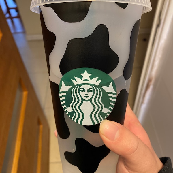 Custom/personalized Cow Print Starbucks Cup - Etsy