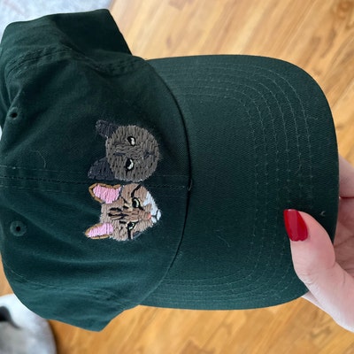 Evergreen Trees With Minimal Design on Hand Embroidered Beanie Hat ...