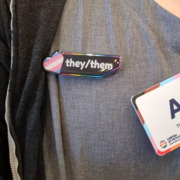 Personalized Pronouns Name Tag | Custom LGBTQ Pride Identity and ...