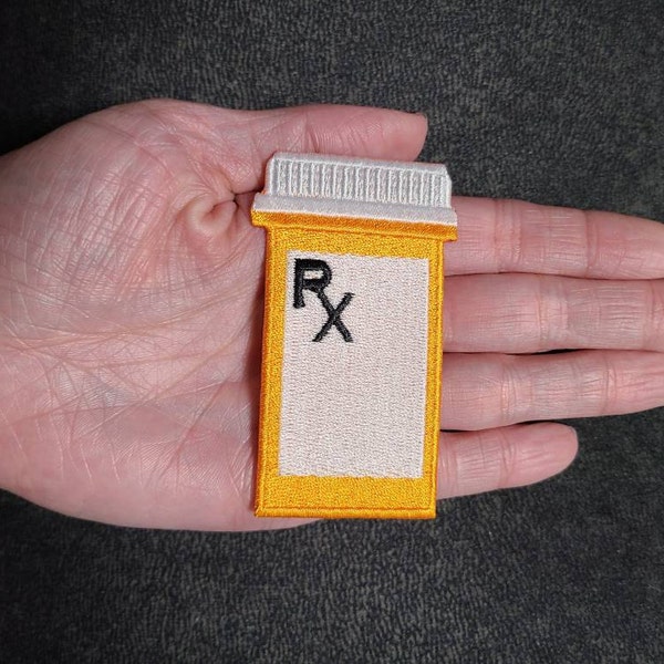 Rx Pharmaceutical Prescription Bottle Patch Medication Health ...
