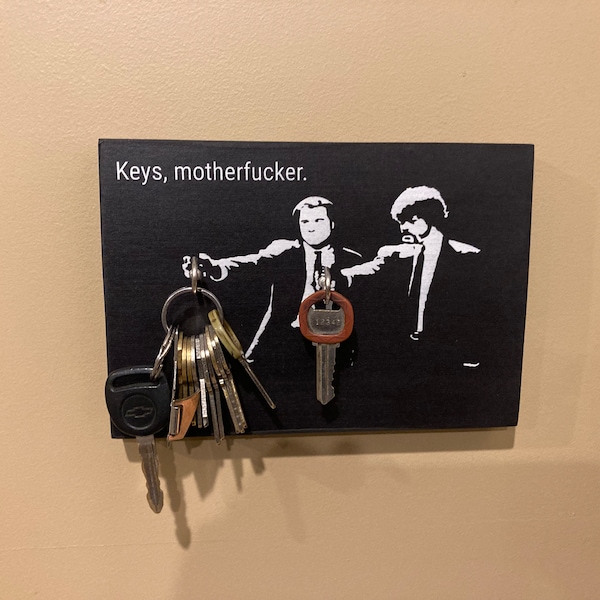 Funny Key Holder: Wood Mounted Wall Art, Movie Quote - Etsy