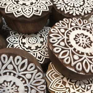 Mehndi Print Blocks Stylish Border Pattern Wooden Stamps set of 10 - Etsy