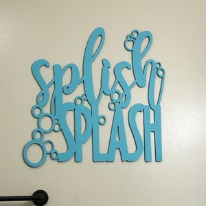 Splish Splash Bathroom Sign Bathroom Decor - Etsy