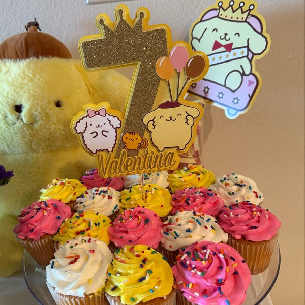 Pompompurin Cake Topper Kawaii Sanrio Decoration Hello Kitty ...