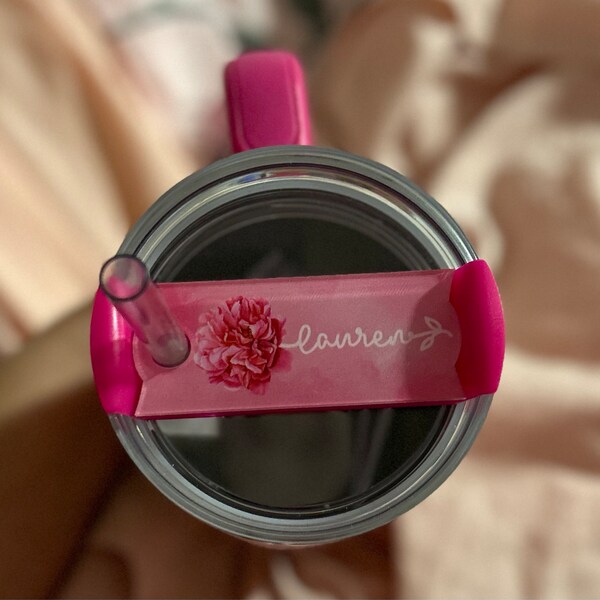 Floral Personalized Name Tag for Stanley Tumblers, Stanley Name Plate ...