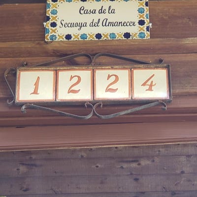 Green Italian House Number Tile, Signs for Home, Personalized Tile ...