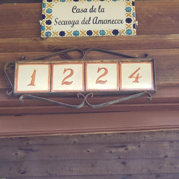 Green Italian House Number Tile, Signs for Home, Personalized Tile ...