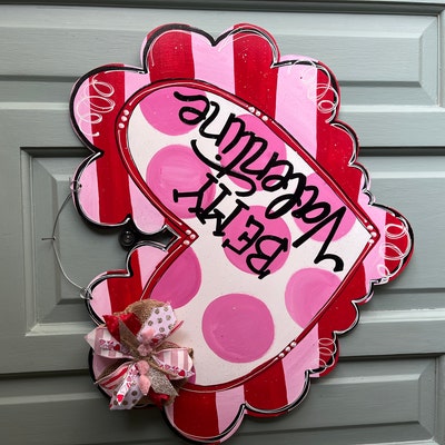 Personalized Door Hanger Valentine's Day Door Hanger Valentine Door ...